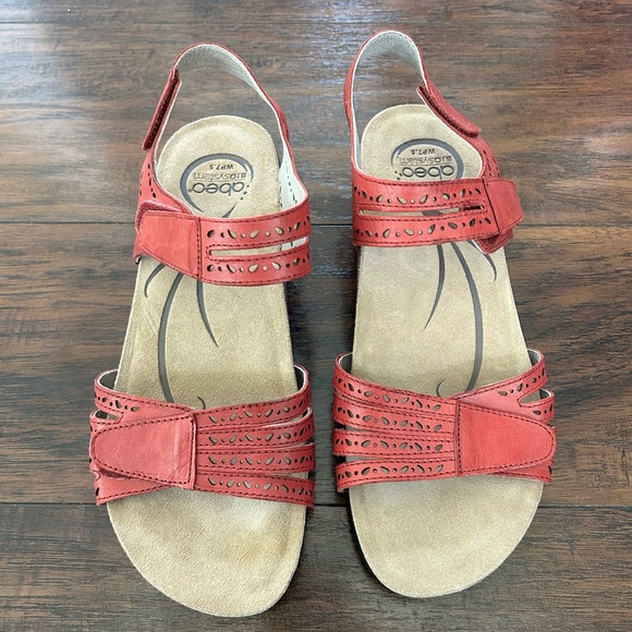 Abeo | Shoes | Abeo Bijou Metatarsal High Heel Sandals In Red Size 75 ...